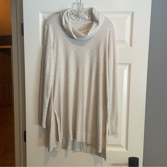 Sweaters | J Jill Cowl Neck Beige Sweater With Side Slit Size Tall ...